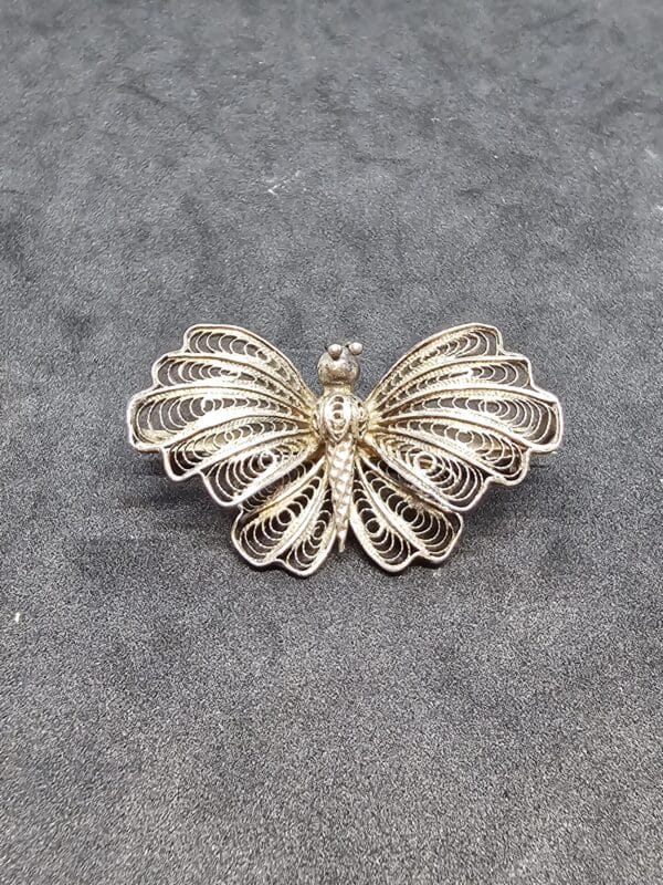 Butterfly filigree Brooch - RUSTIC RETRO